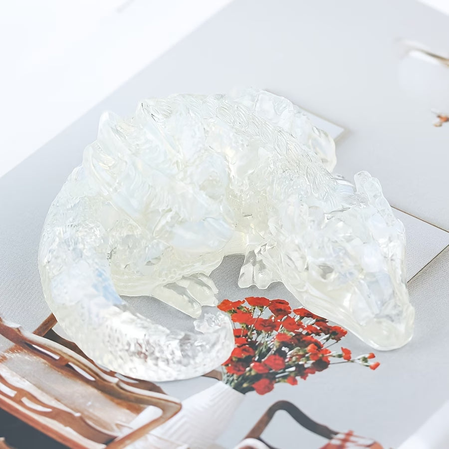 Dragon en Resine & Cristal Blanc – Poseidon