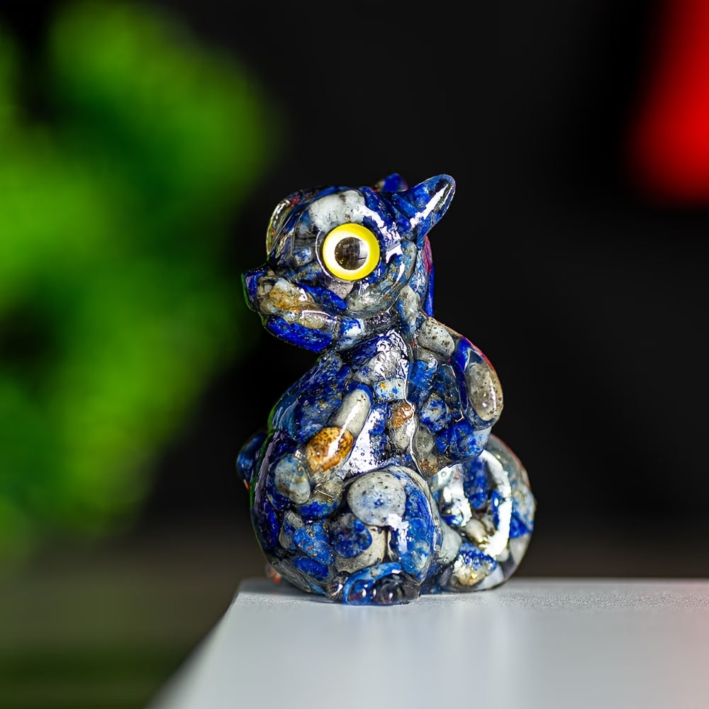 Dragon en Résine & Lapis Lazuli | Petit – Poseidon