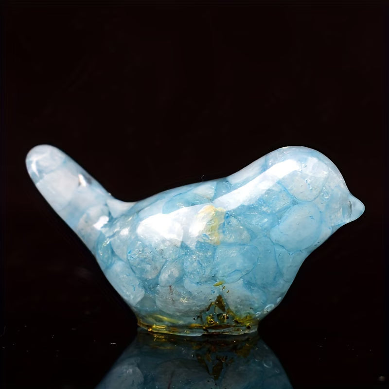Oiseau en Résine & Aquamarine – Poseidon
