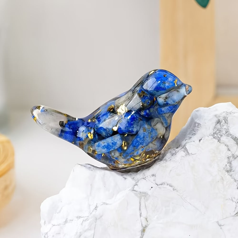 Oiseau en Résine & Lapis Lazuli – Poseidon
