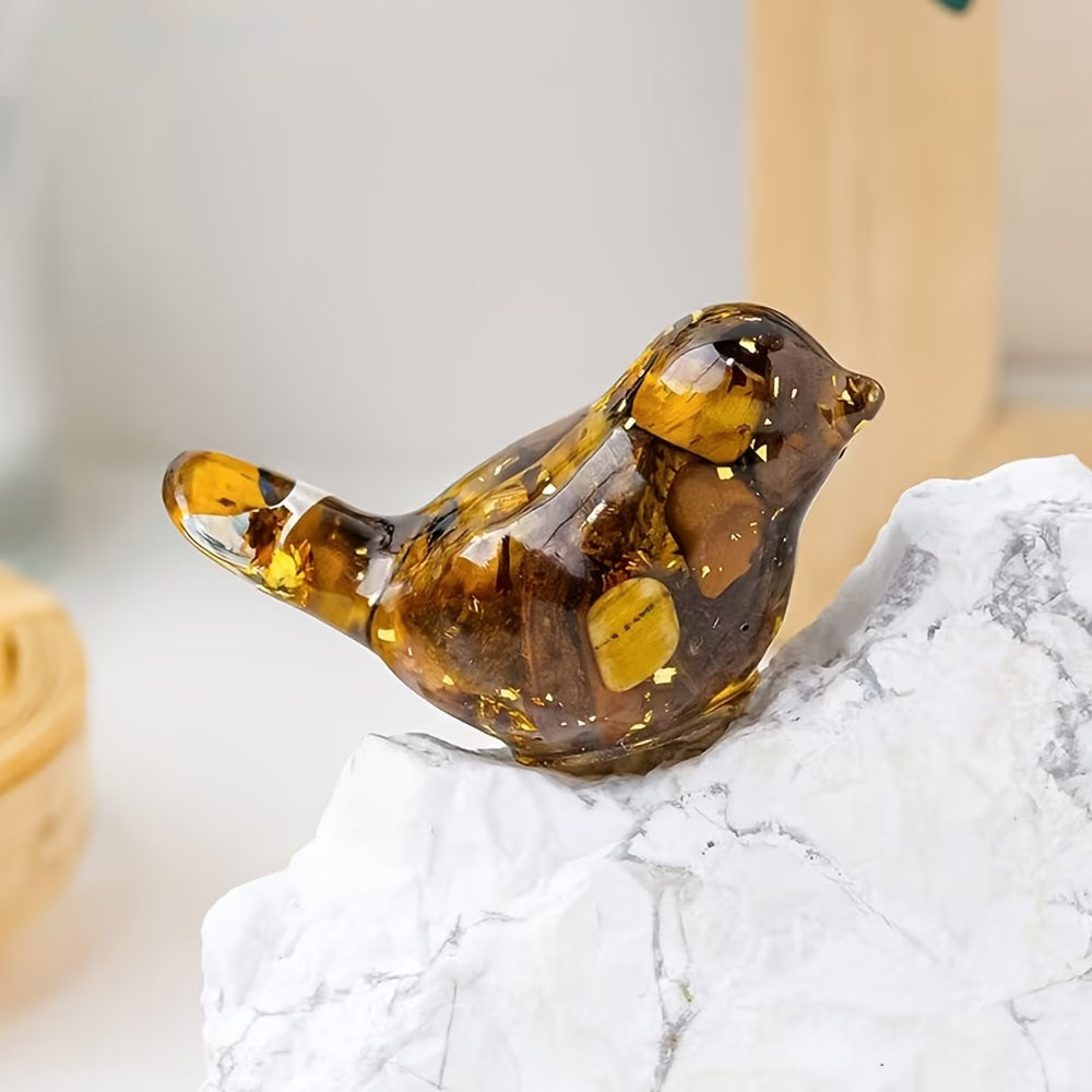 Oiseau en Résine & Oeil de Tigre – Poseidon